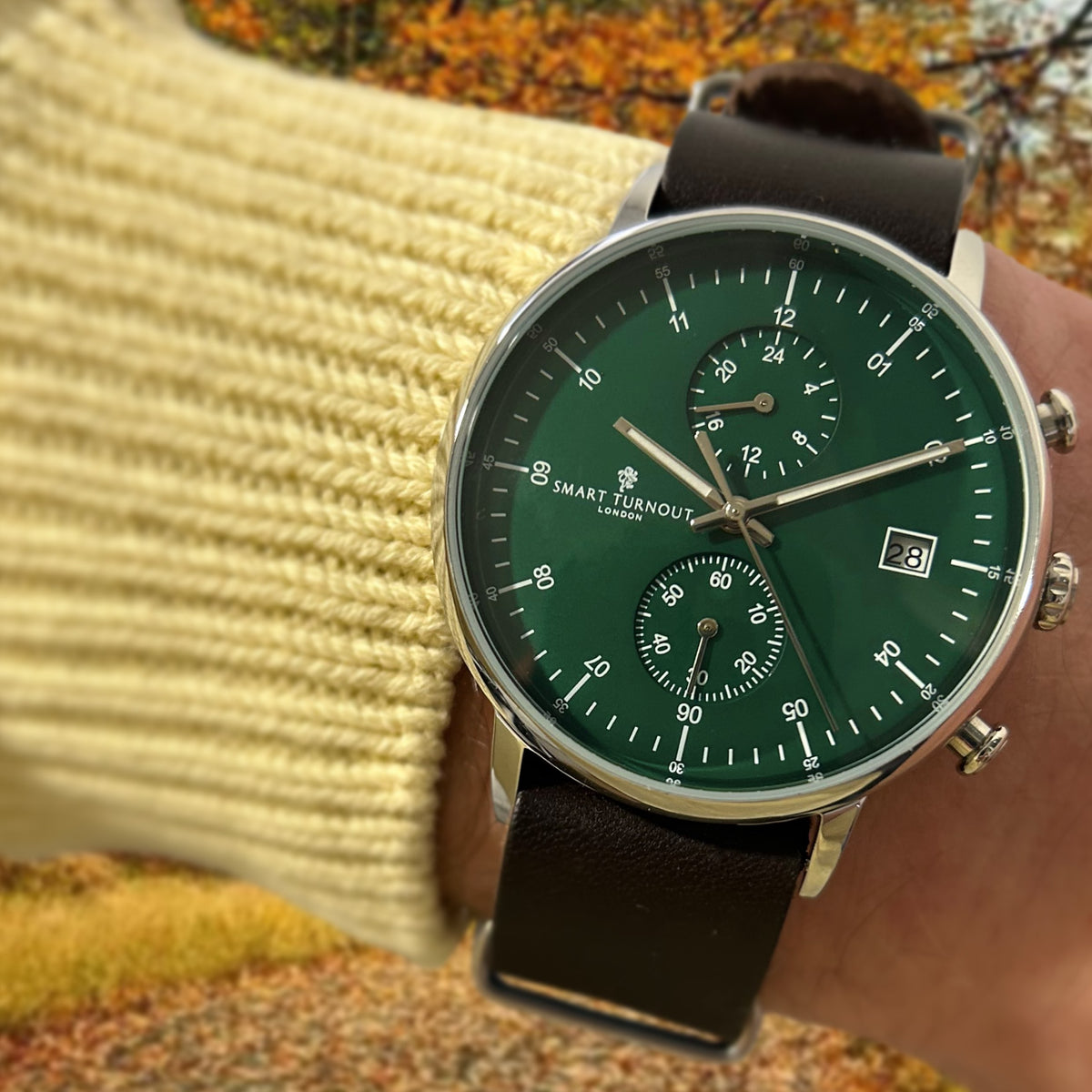 Country Explorer Watch, Chocolate Brown Leather NATO Watch Strap ...
