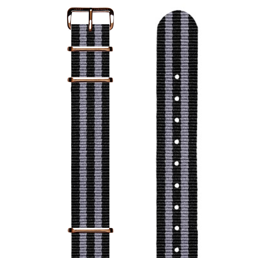 NATO 20mm Grosgrain Watch Strap (Rose Gold Fittings) – Smart Turnout