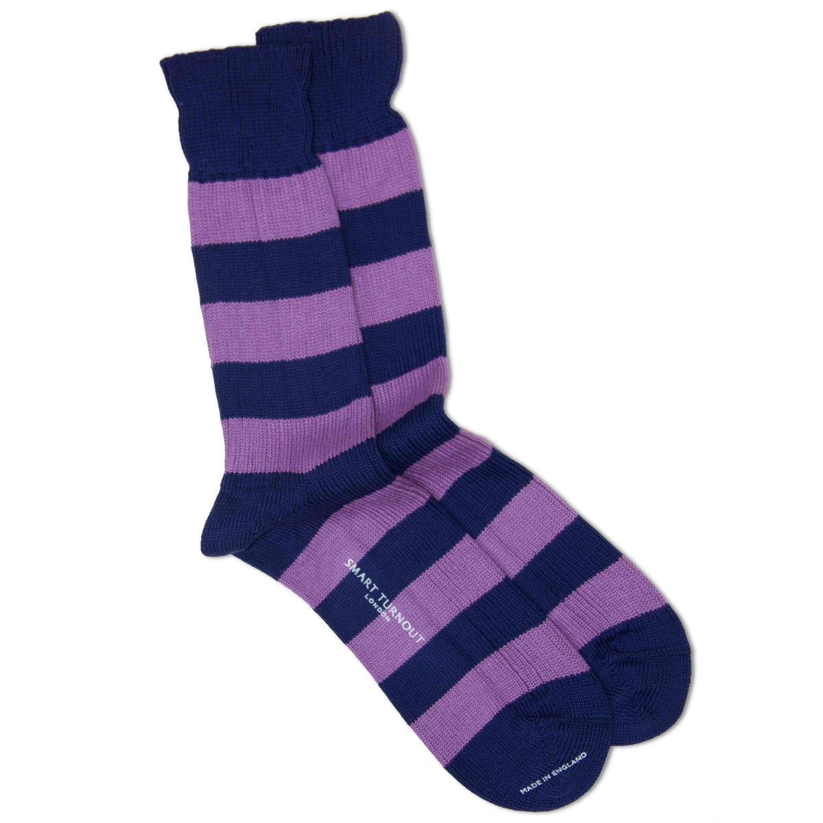 Blue and Mauve Striped Socks – Smart Turnout
