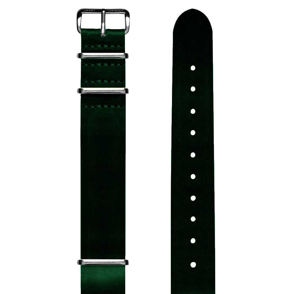 Racing Green Leather 18mm Watch Strap (Silver Fittings) – Smart Turnout