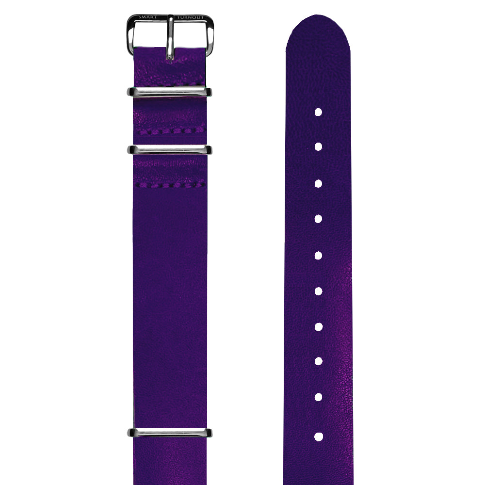 Indigo Violet Leather 20mm Watch Strap (Silver Fittings) – Smart Turnout