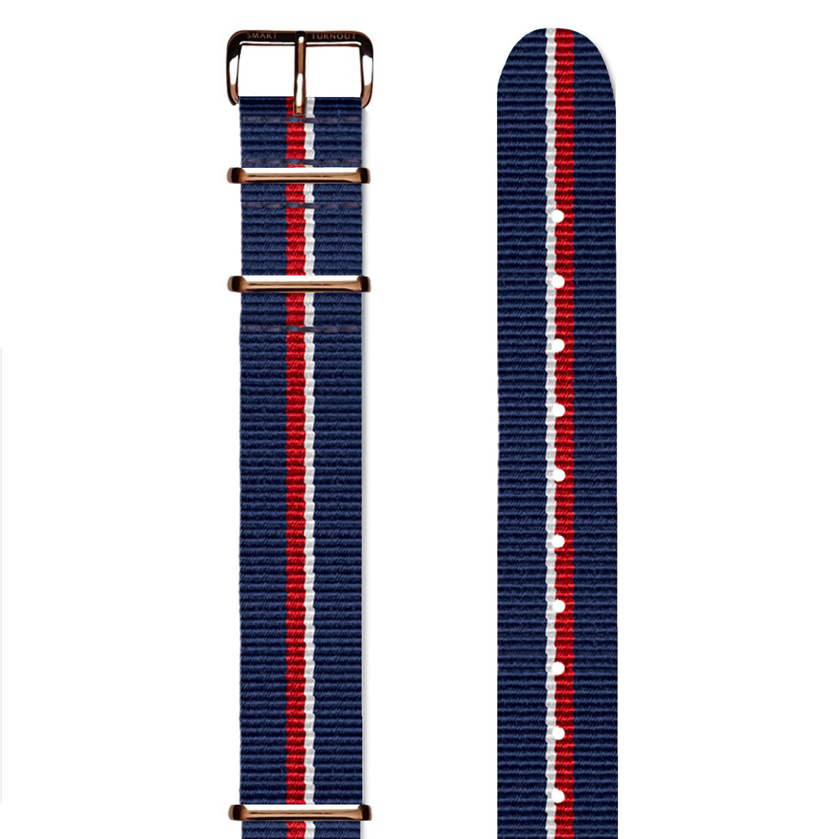 Royal Navy 18mm Watch Strap (Rose Gold Fittings) – Smart Turnout