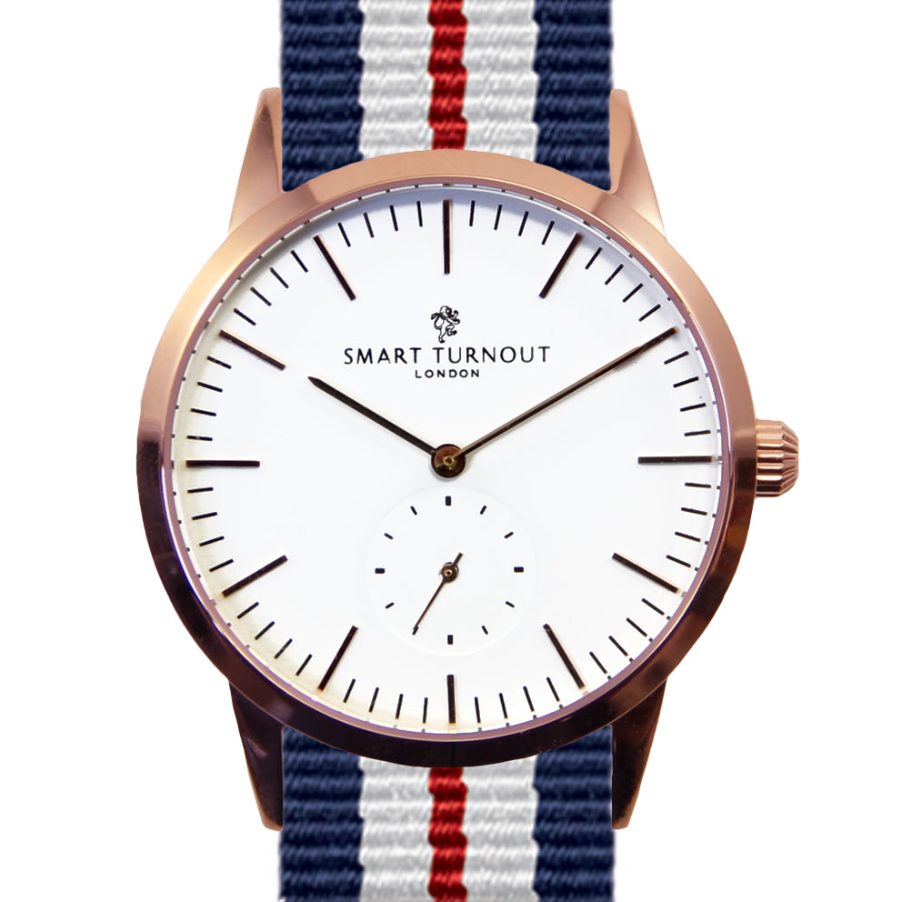 Signature Watch White (Rose Gold), Yorkshire Hussars NATO Watch Strap ...