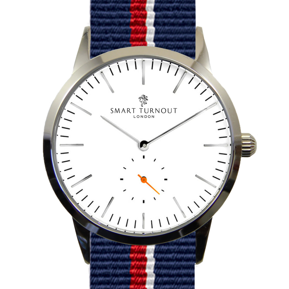 Signature Watch White (Silver), Royal Navy NATO Watch Strap – Smart Turnout