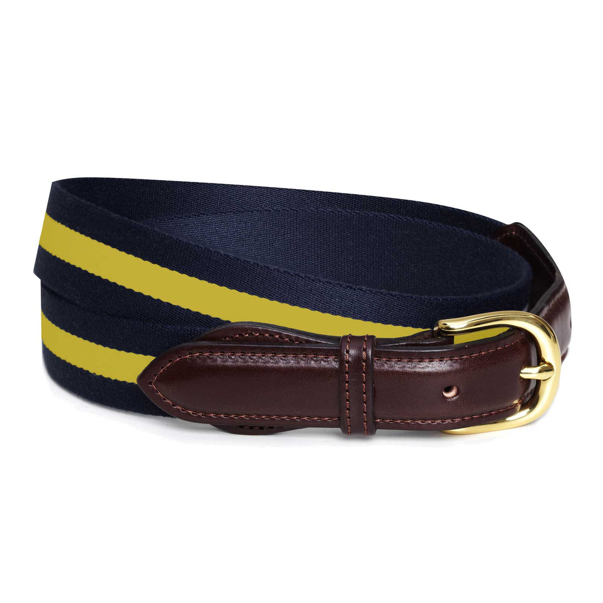 Navy Blue and Yellow Striped Webbing Belt – Smart Turnout