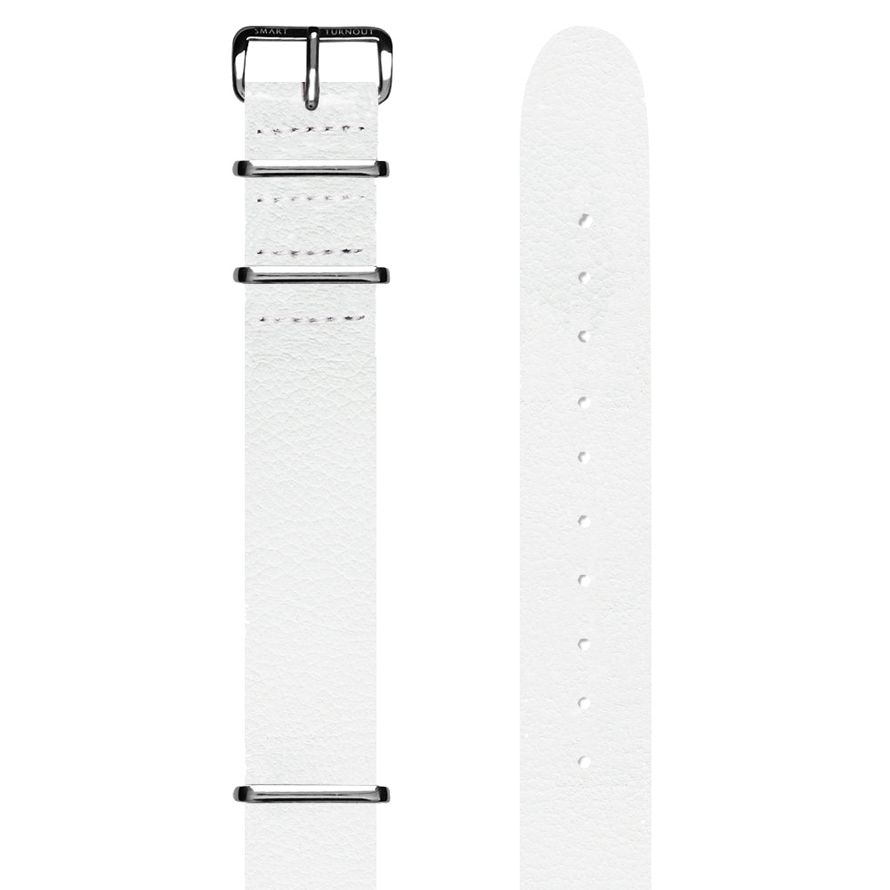 White Embossed Leather 20mm Watch Strap (Silver Fittings) – Smart Turnout